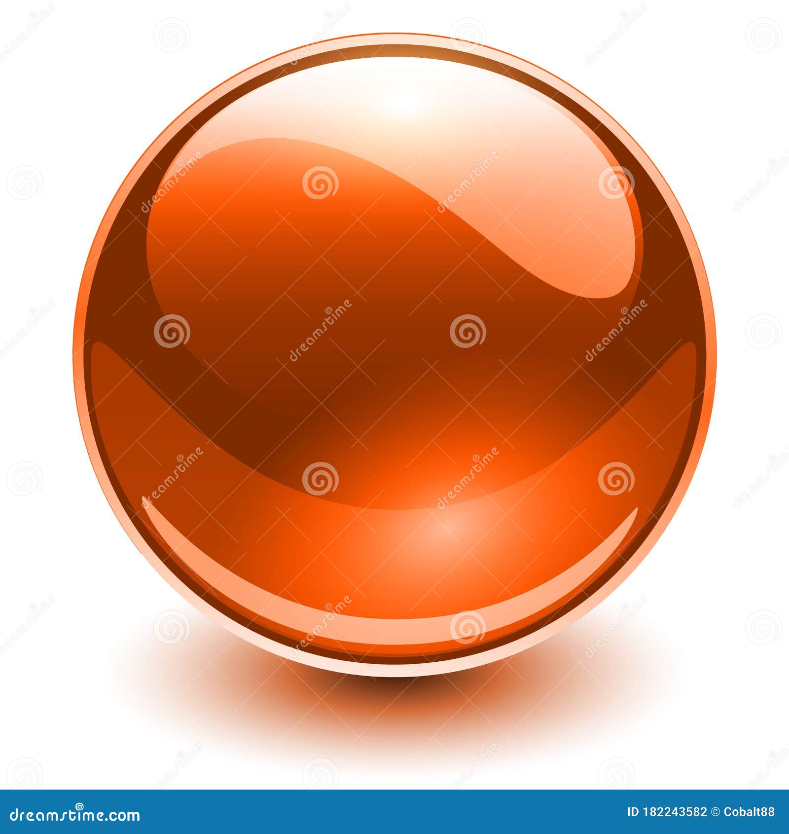 Glass sphere orange stock vector. Illustration of transparent - 182243582