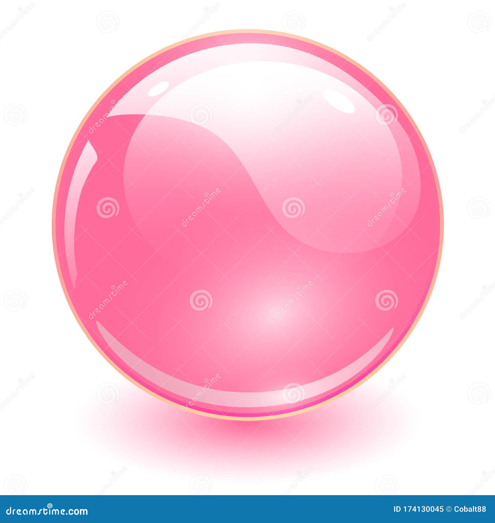 Glass sphere pink stock vector. Illustration of modern - 174130045