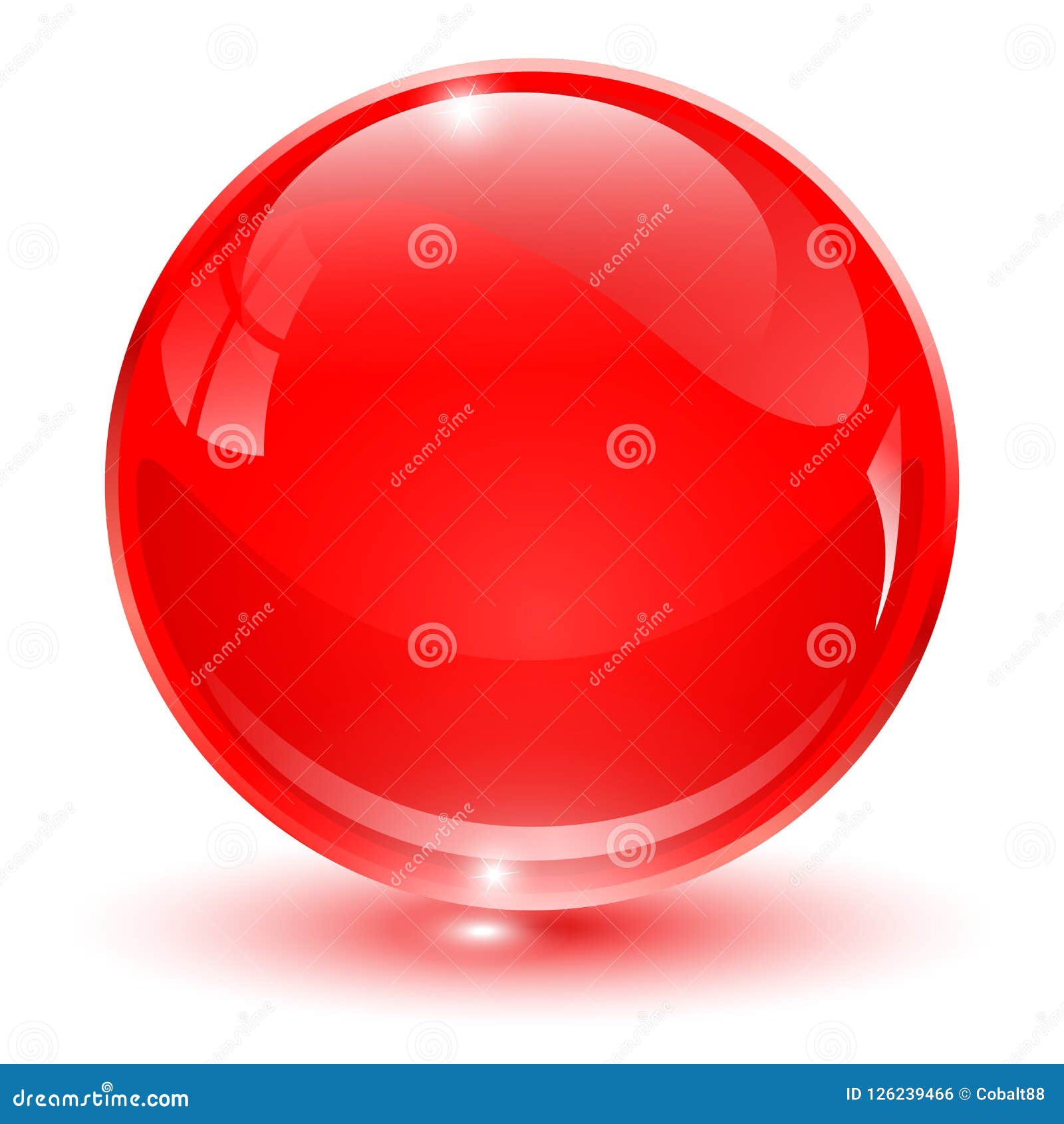 Glass sphere red stock vector. Illustration of modern - 126239466