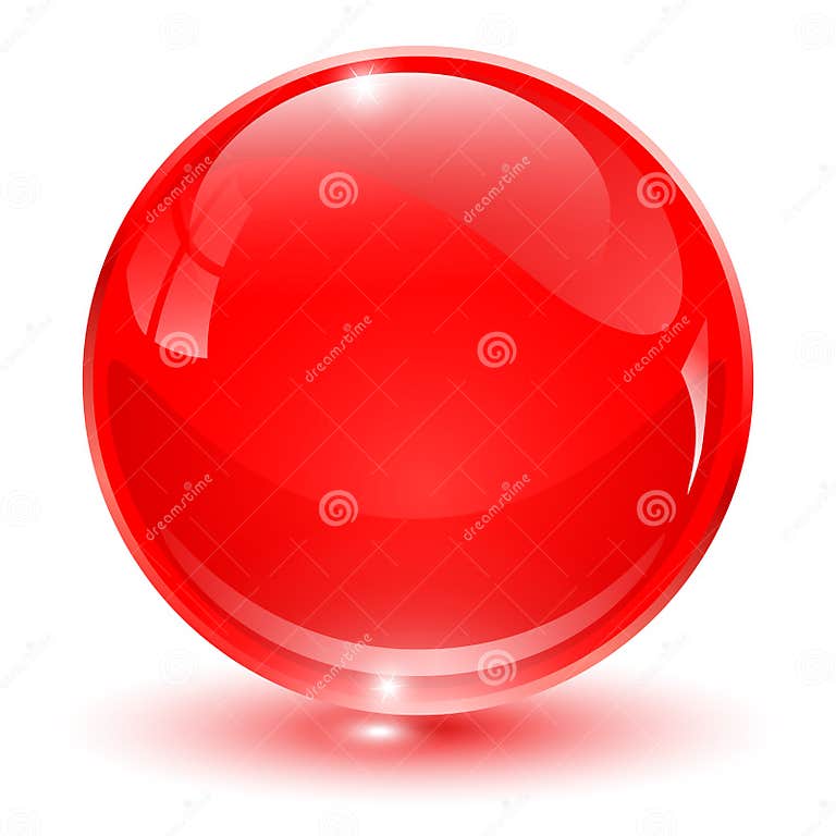 Glass sphere red stock vector. Illustration of modern - 126239466