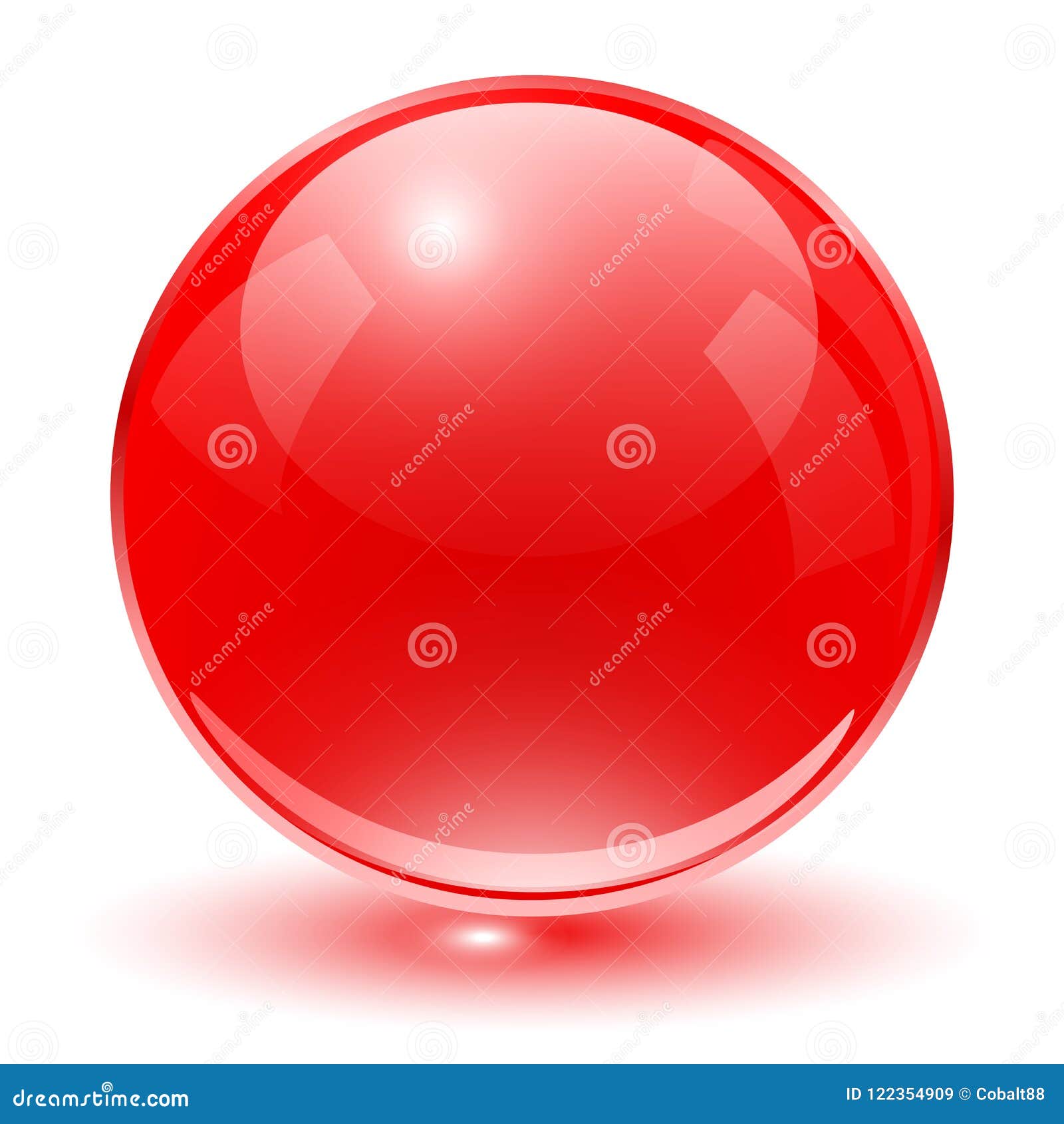 Glass sphere red stock vector. Illustration of glossy - 122354909