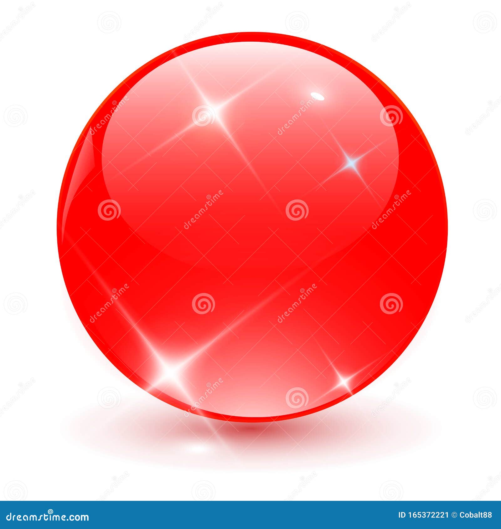 Glass sphere red stock vector. Illustration of mirror - 165372221
