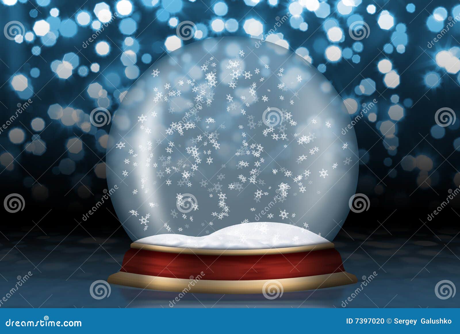 Glass Sphere with Snow from Background Stock Illustration ...
