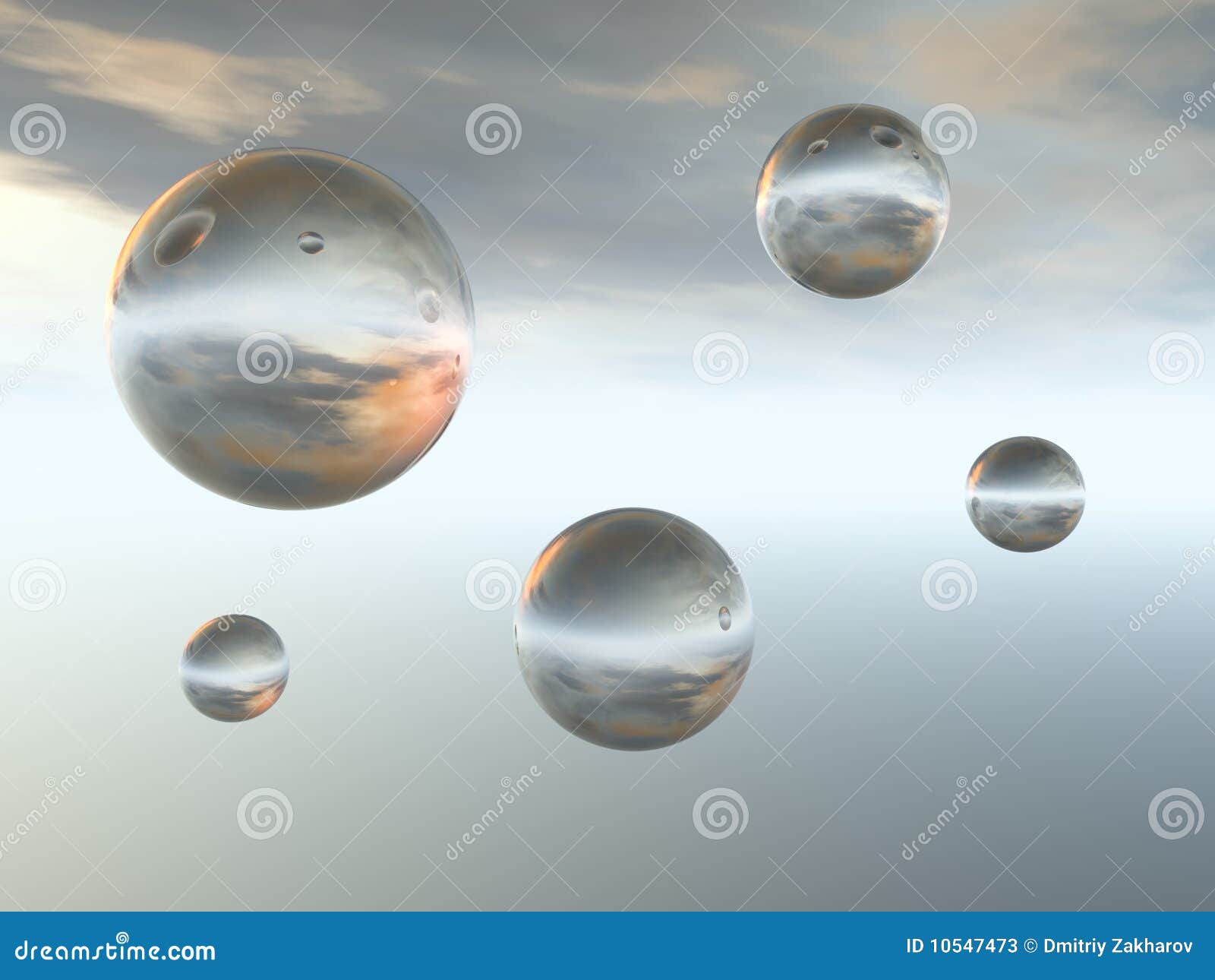 Glass spheres stock illustration. Illustration of water - 10547473