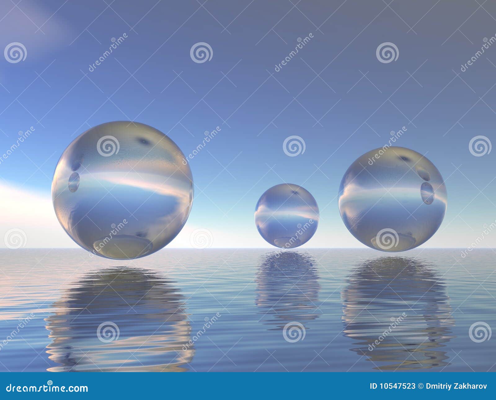 Glass spheres stock illustration. Illustration of water - 10547523