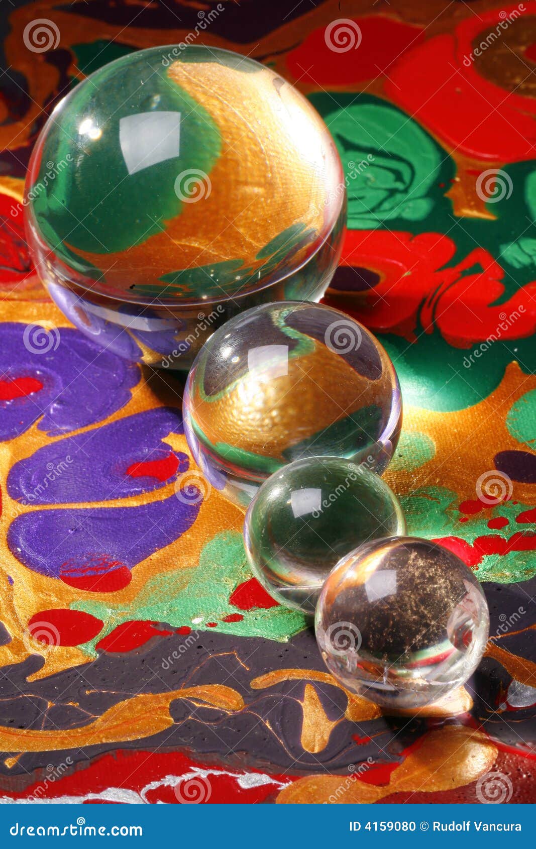 Glass Spheres stock photo. Image of modern, paints, colors - 4159080