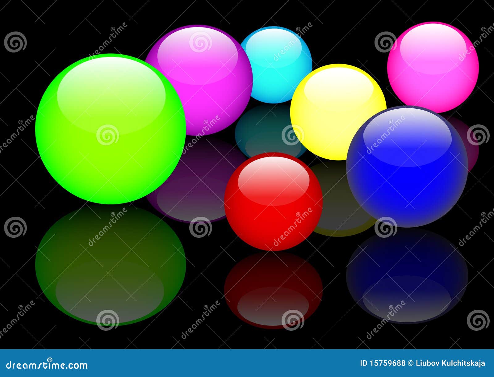 Glass Spheres. Vector. Eps10. Stock Vector - Illustration of crystal ...
