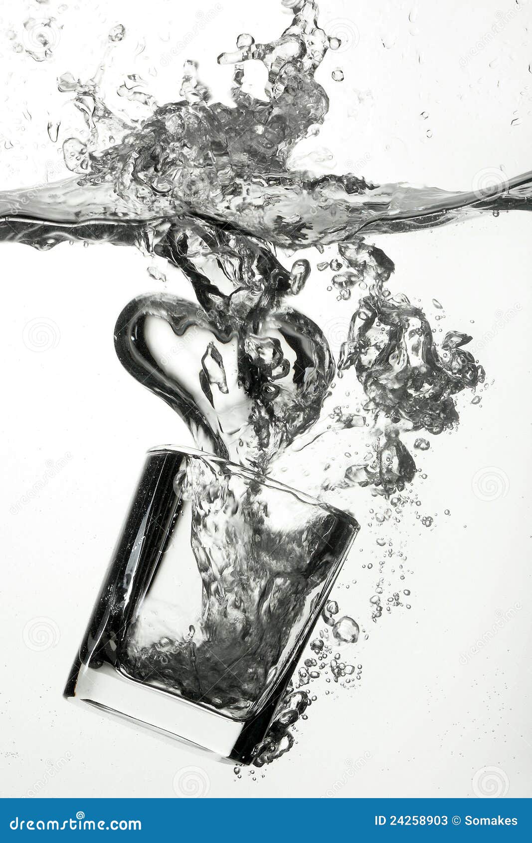 Glass splashing in water stock image. Image of splashes - 24258903