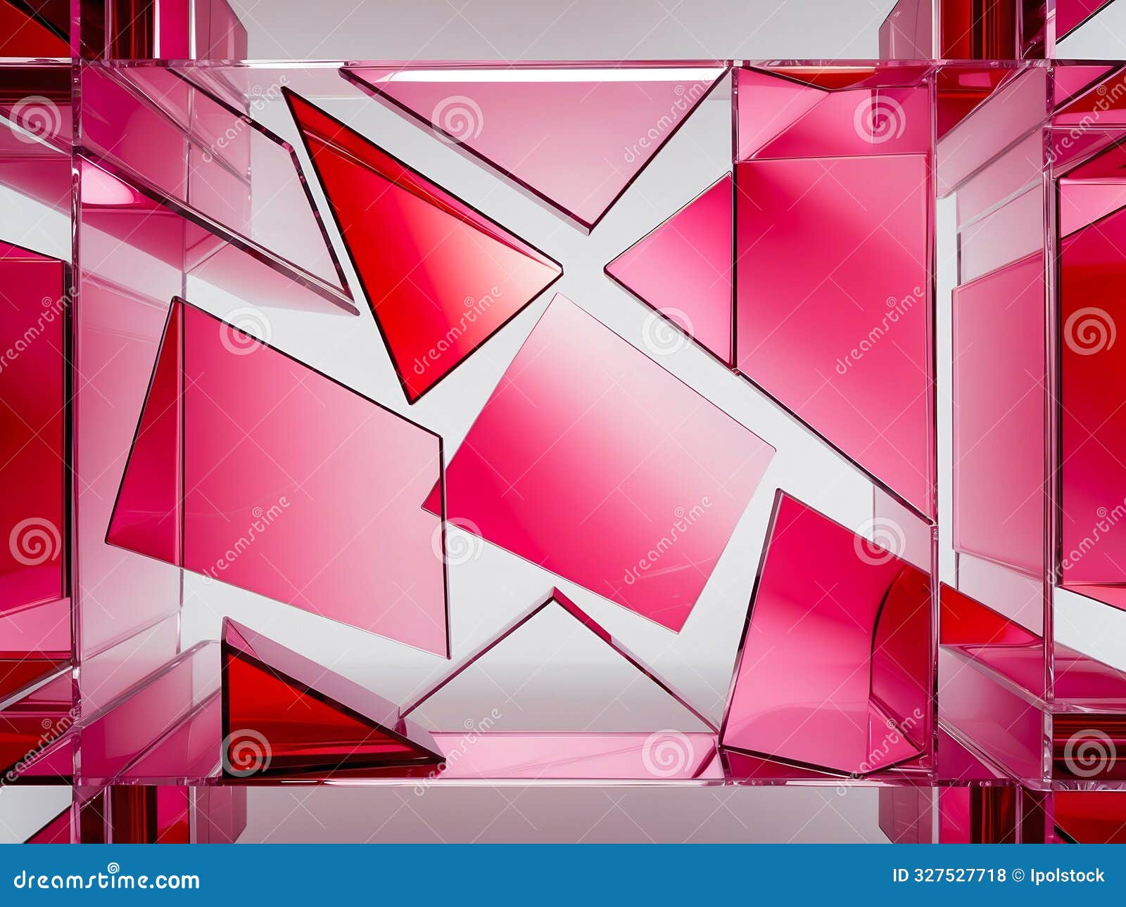 Glass Squares and Polygons Create a Transparent Geometric Pattern ...