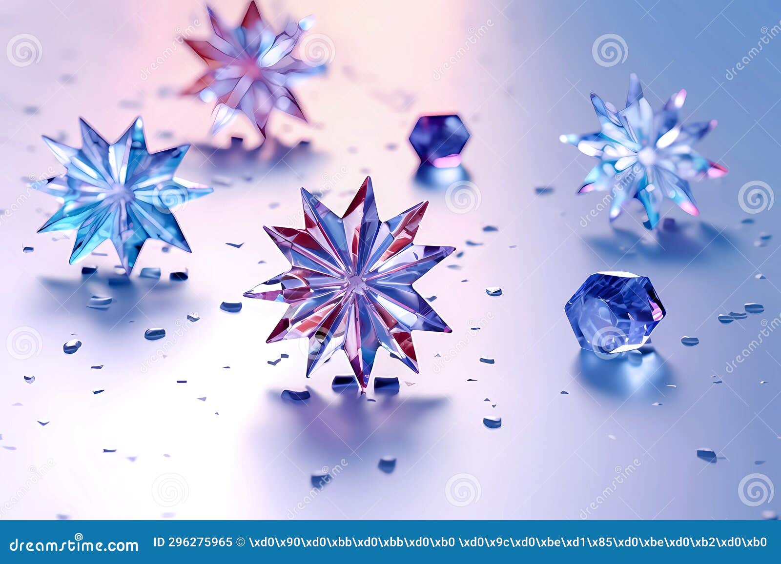 Glass Stars and Ice Cubes stock illustration. Illustration of glass ...