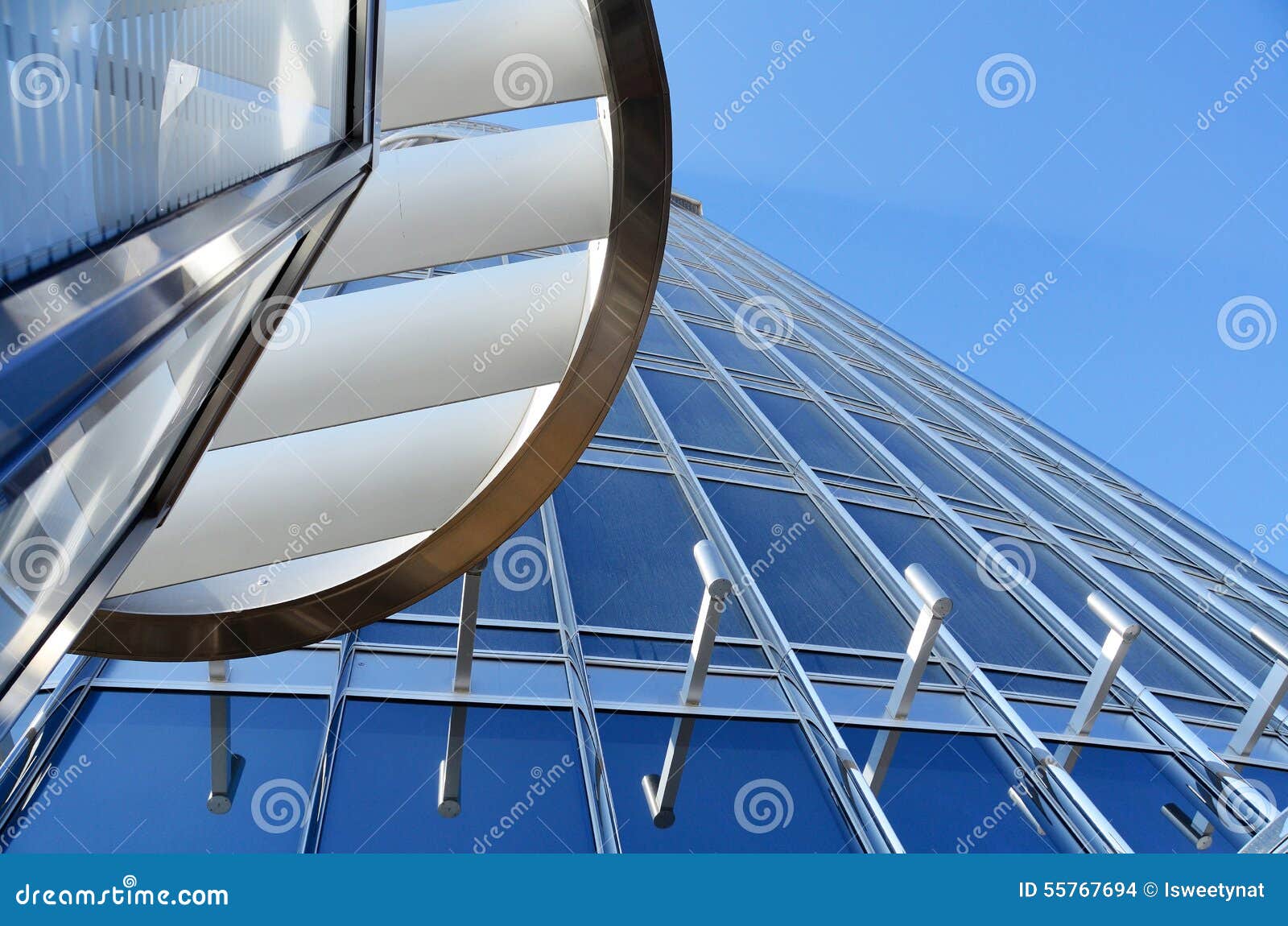 Glass and Steel High-rise Building Stock Photo - Image of supported ...