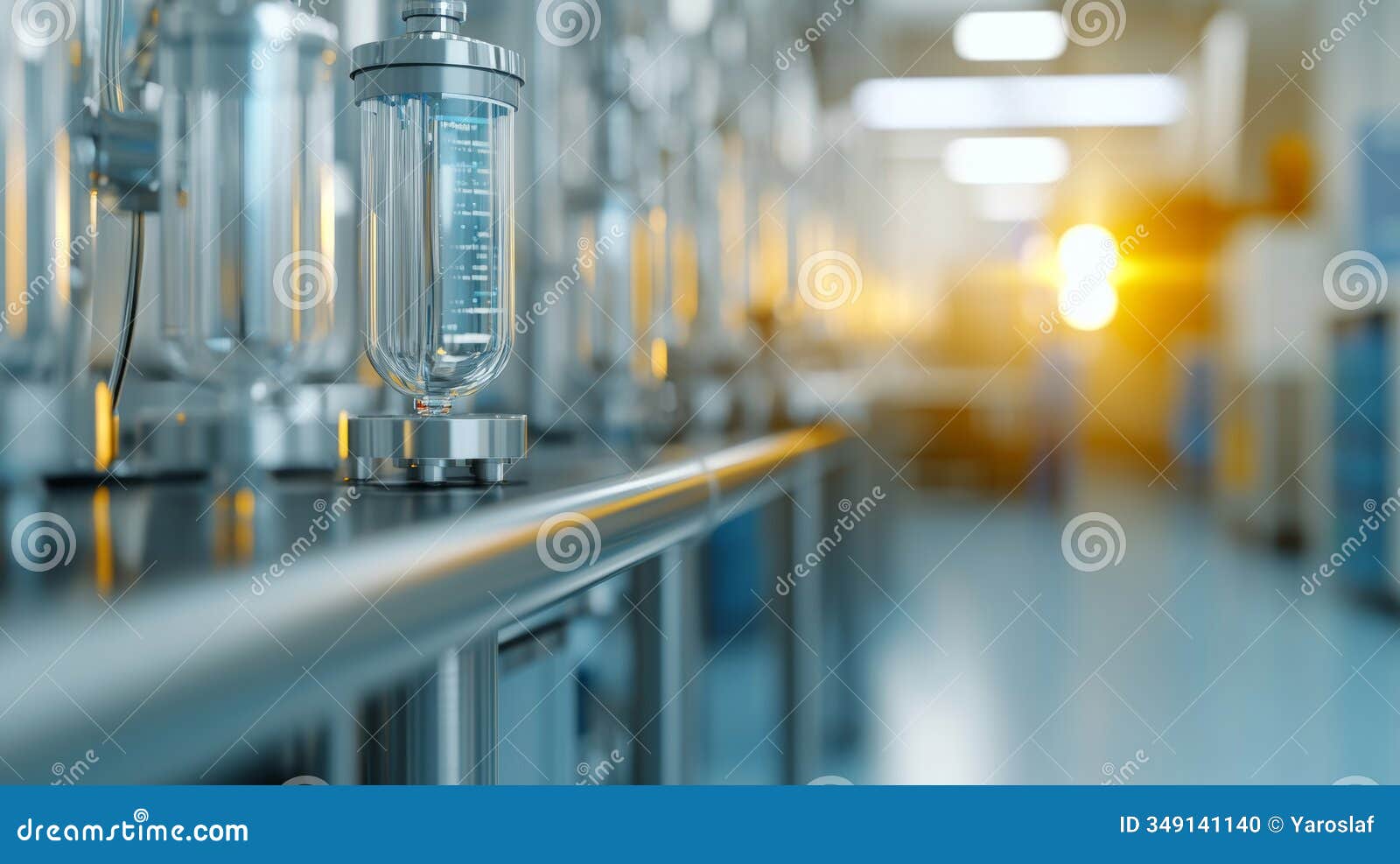 Glass and Steel Hplc System Separating Pharmaceutical Fluids in a Lab ...