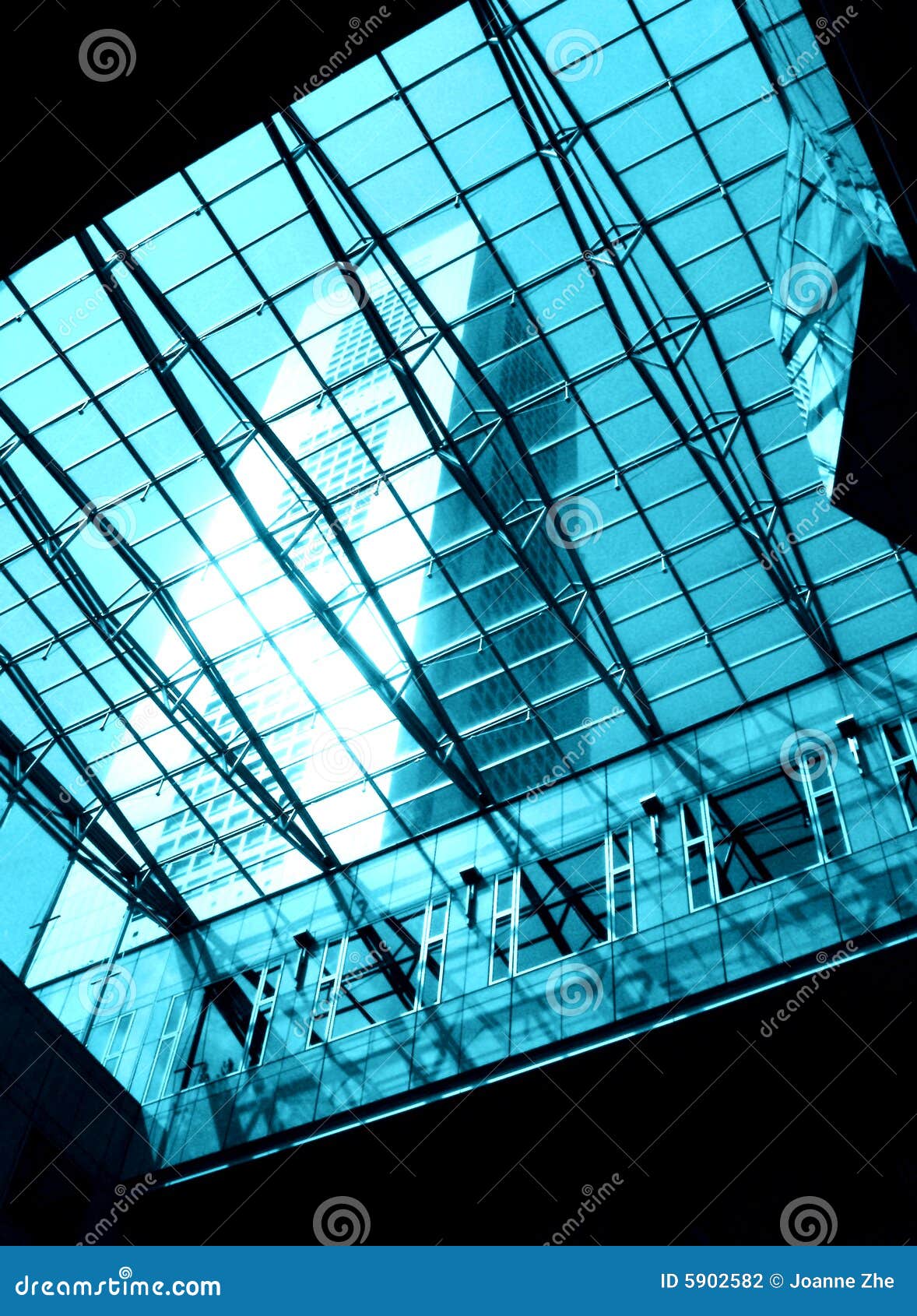 Glass & steel skylight stock photo. Image of centers - 5902582