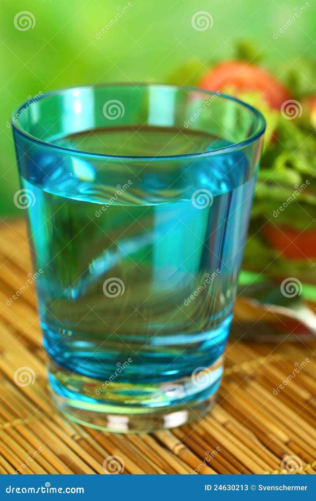 Glass of Still Mineral Water Stock Image - Image of mineral, blue: 24630213