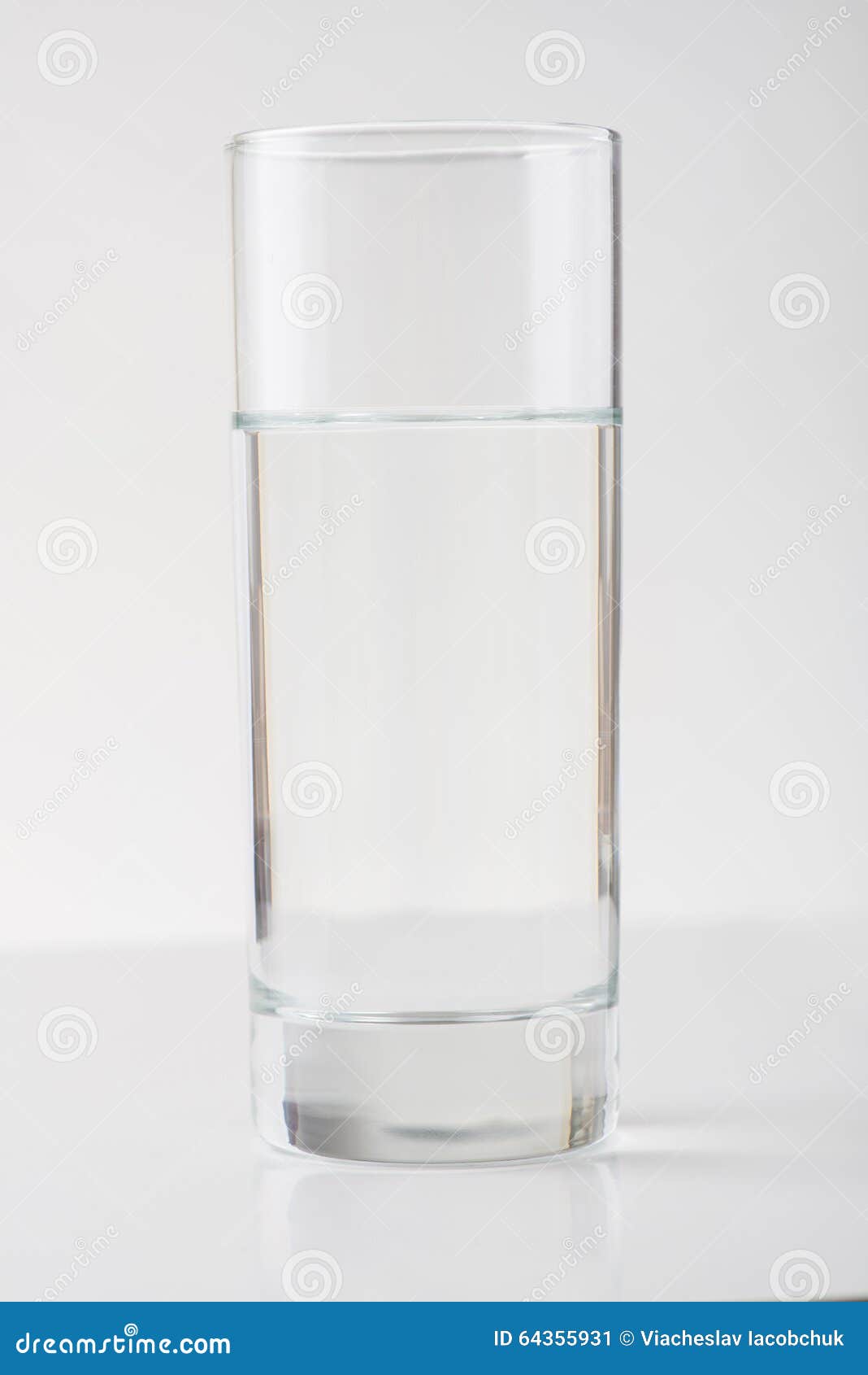 Glass of Still Water Standing on the Surface Stock Image - Image of ...
