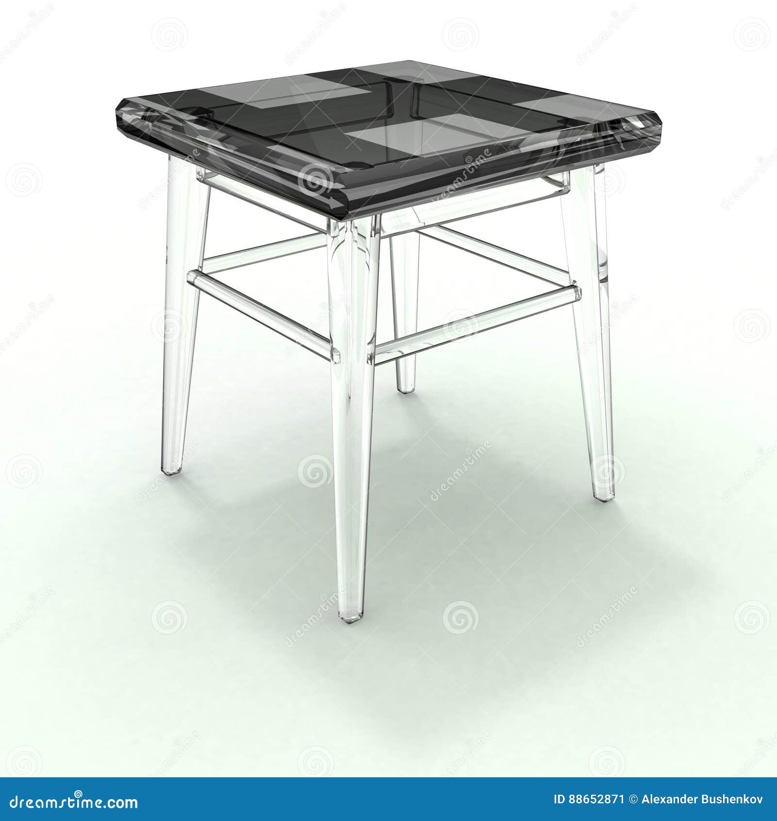 Glass stool stock illustration. Illustration of kitchen - 88652871