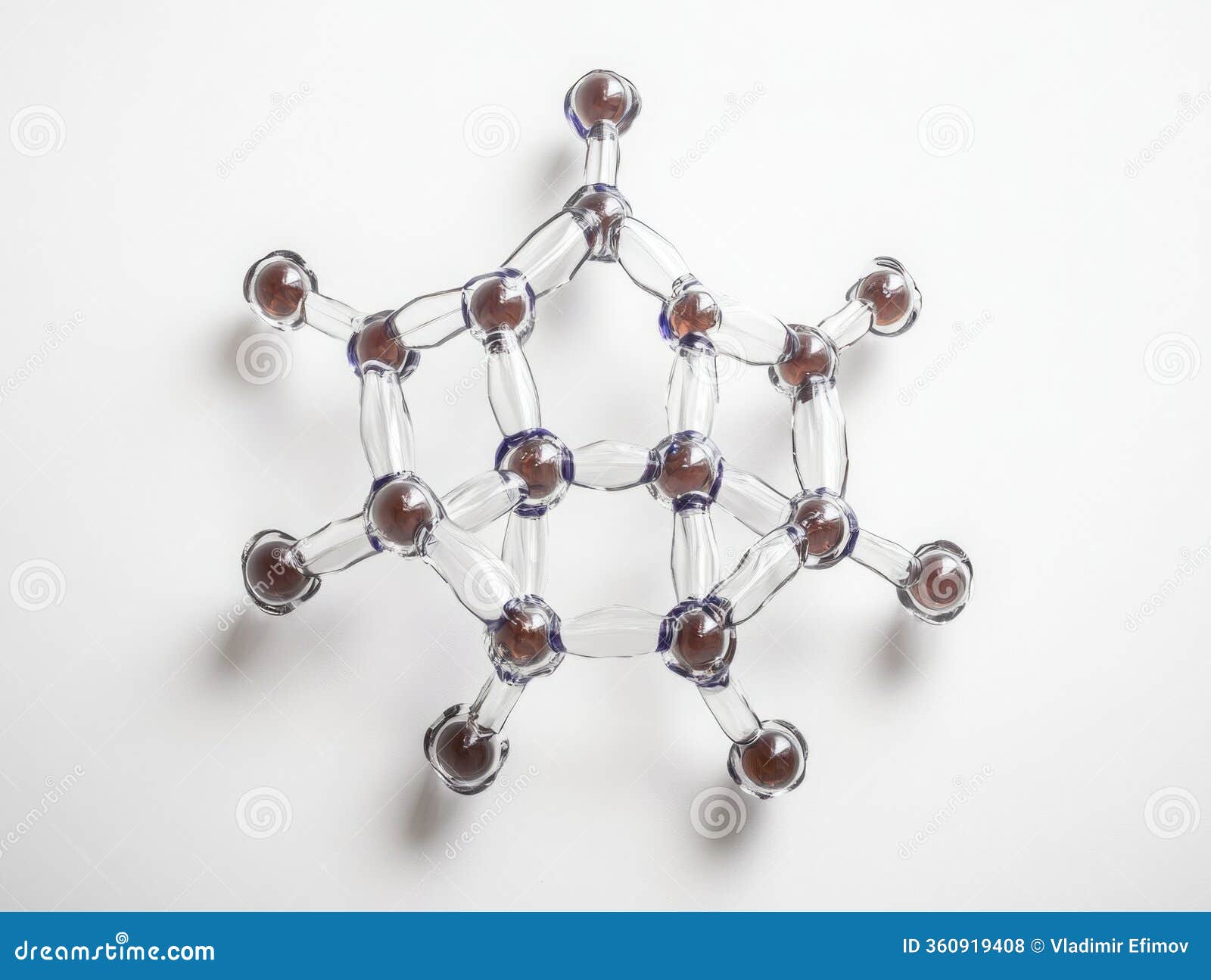 Glass Structure with Many Small Spheres Inside Stock Photo - Image of ...
