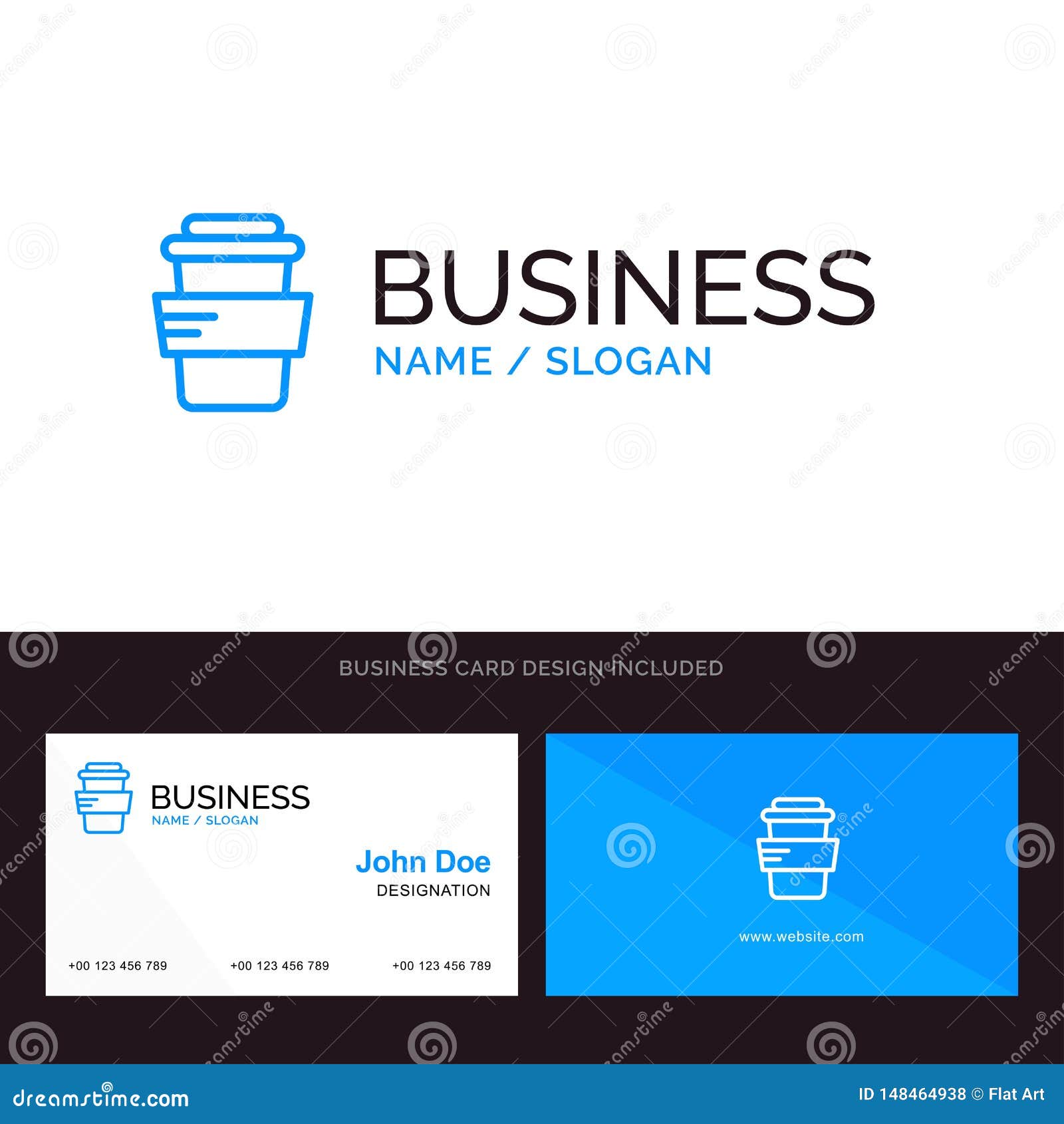 Glass, Study, Drink Blue Business Logo and Business Card Template ...