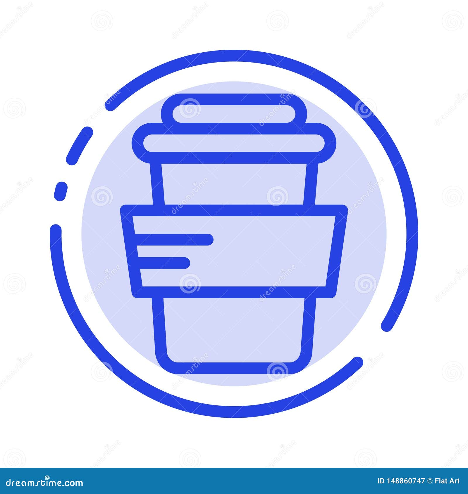 Glass, Study, Drink Blue Dotted Line Line Icon Stock Vector ...