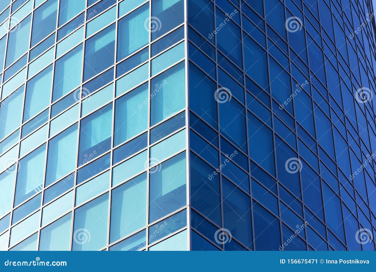 Glass Surface of Windows with Reflection in District Business Centers ...