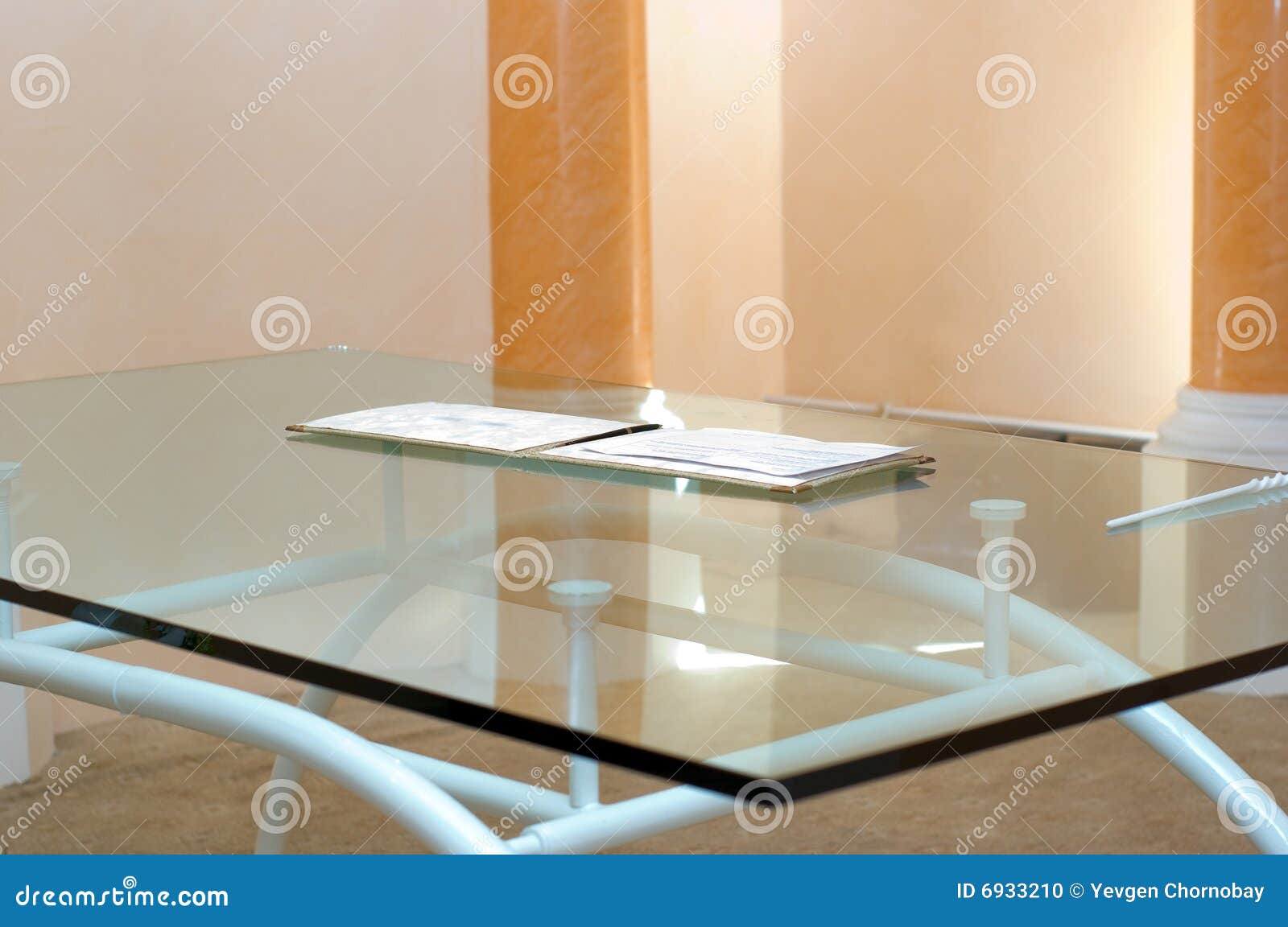 Glass table stock photo. Image of deed, modish, glass - 6933210