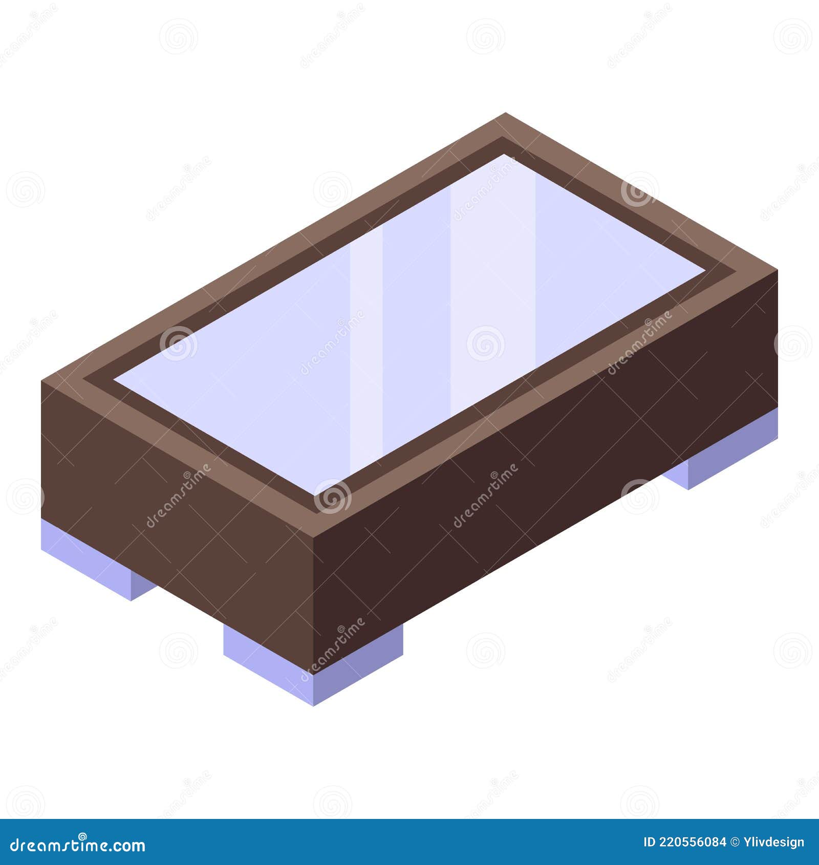 Glass Table Icon, Isometric Style Stock Vector - Illustration of cutout ...
