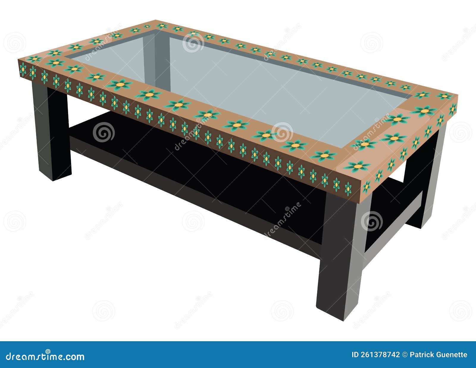 Glass table, icon stock vector. Illustration of furniture - 261378742