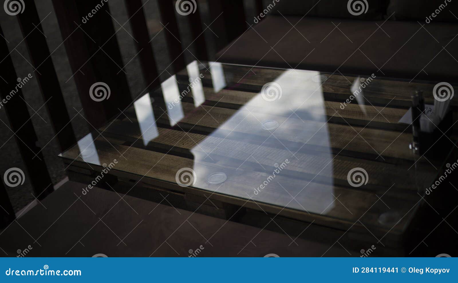 Glass on Table. Interior Details Stock Image - Image of living, shop ...