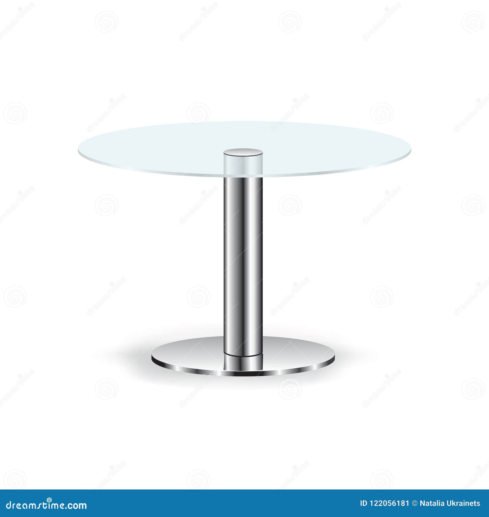 Glass table stock vector. Illustration of clean, shiny - 122056181
