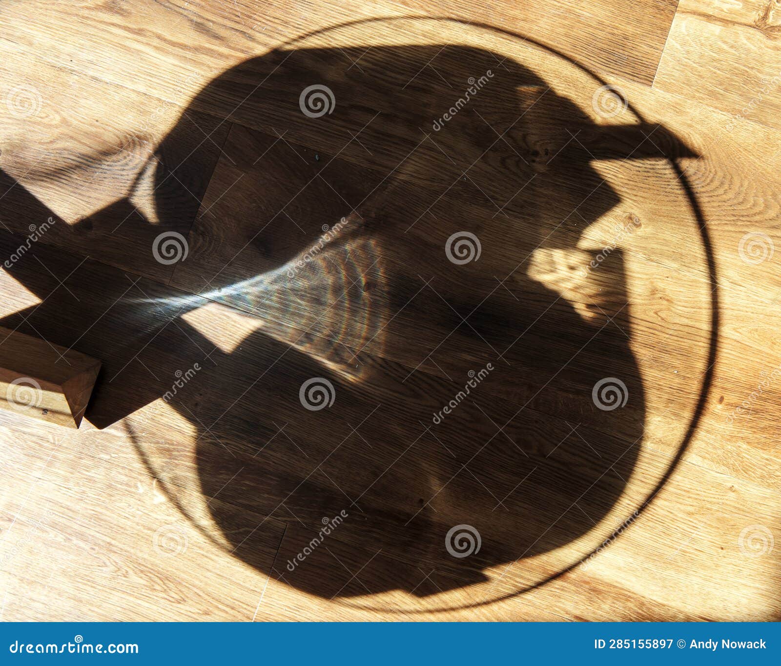 Glass Table Shadow on Wooden Floor Stock Image - Image of material ...