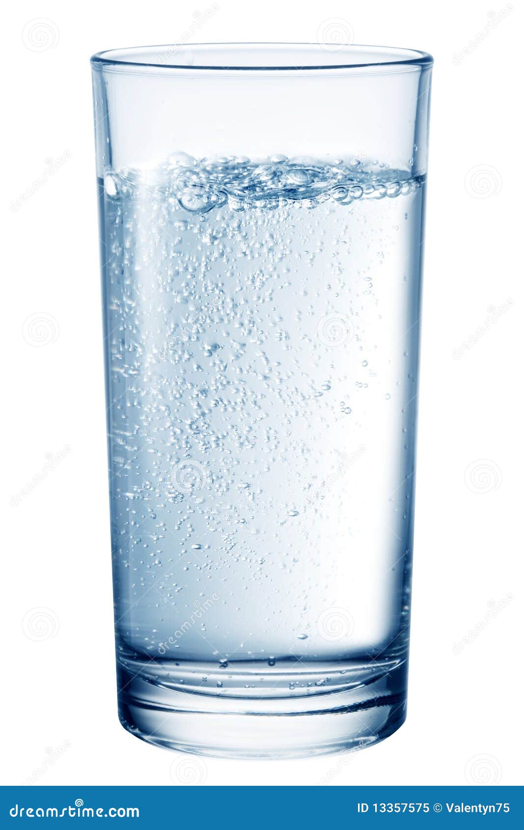 Glass of table-water. stock image. Image of cutout, thirst - 13357575