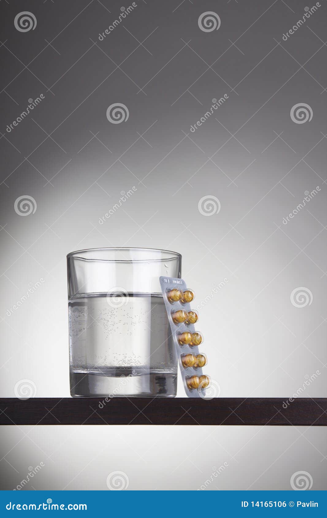 Glass and tablets stock photo. Image of healthy, studio - 14165106