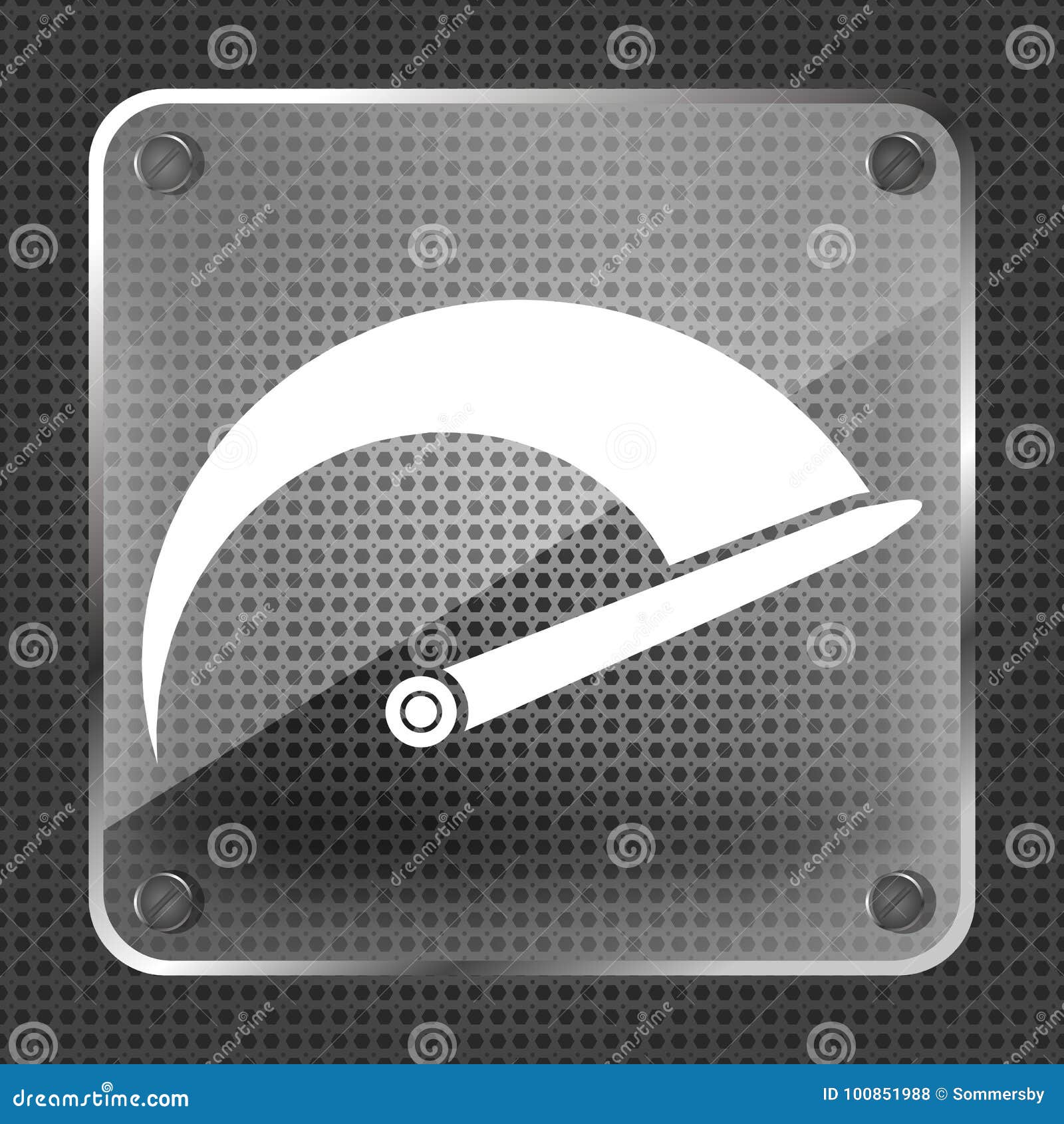 Tachometer Icon. Linear Dashboard Panel Gauge Symbol Cartoon Vector ...