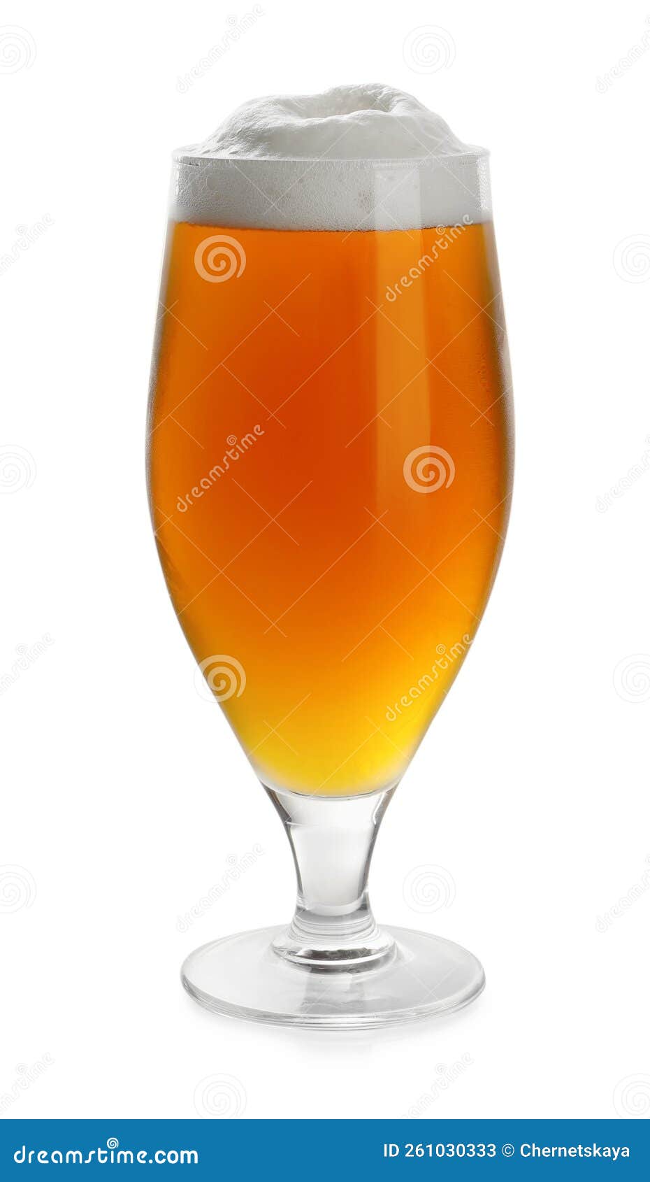 Glass of Tasty Light Beer on White Background Stock Image - Image of ...