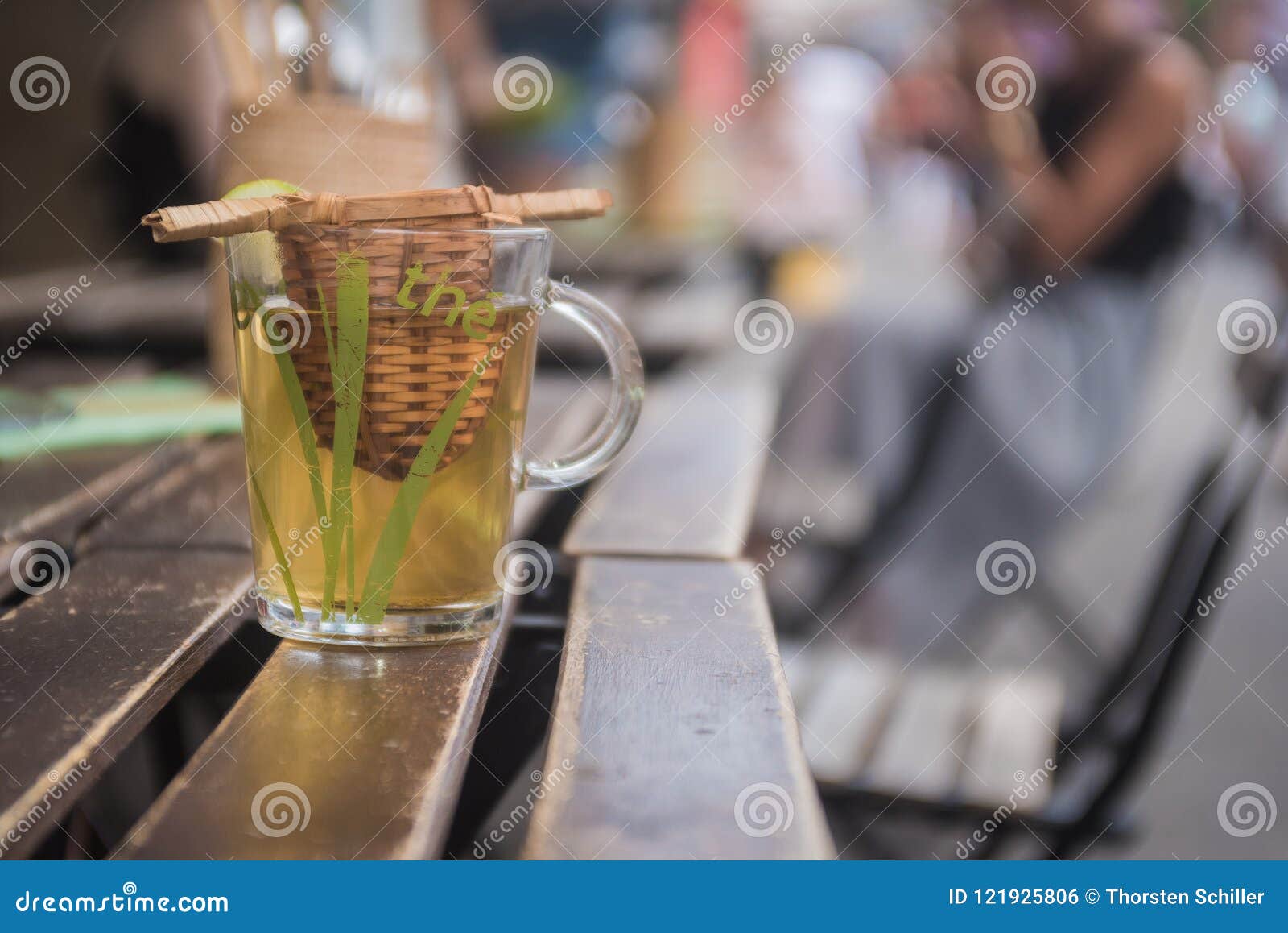 Glass Tea Mug on Table in Restaurant Stock Photo - Image of desktop ...