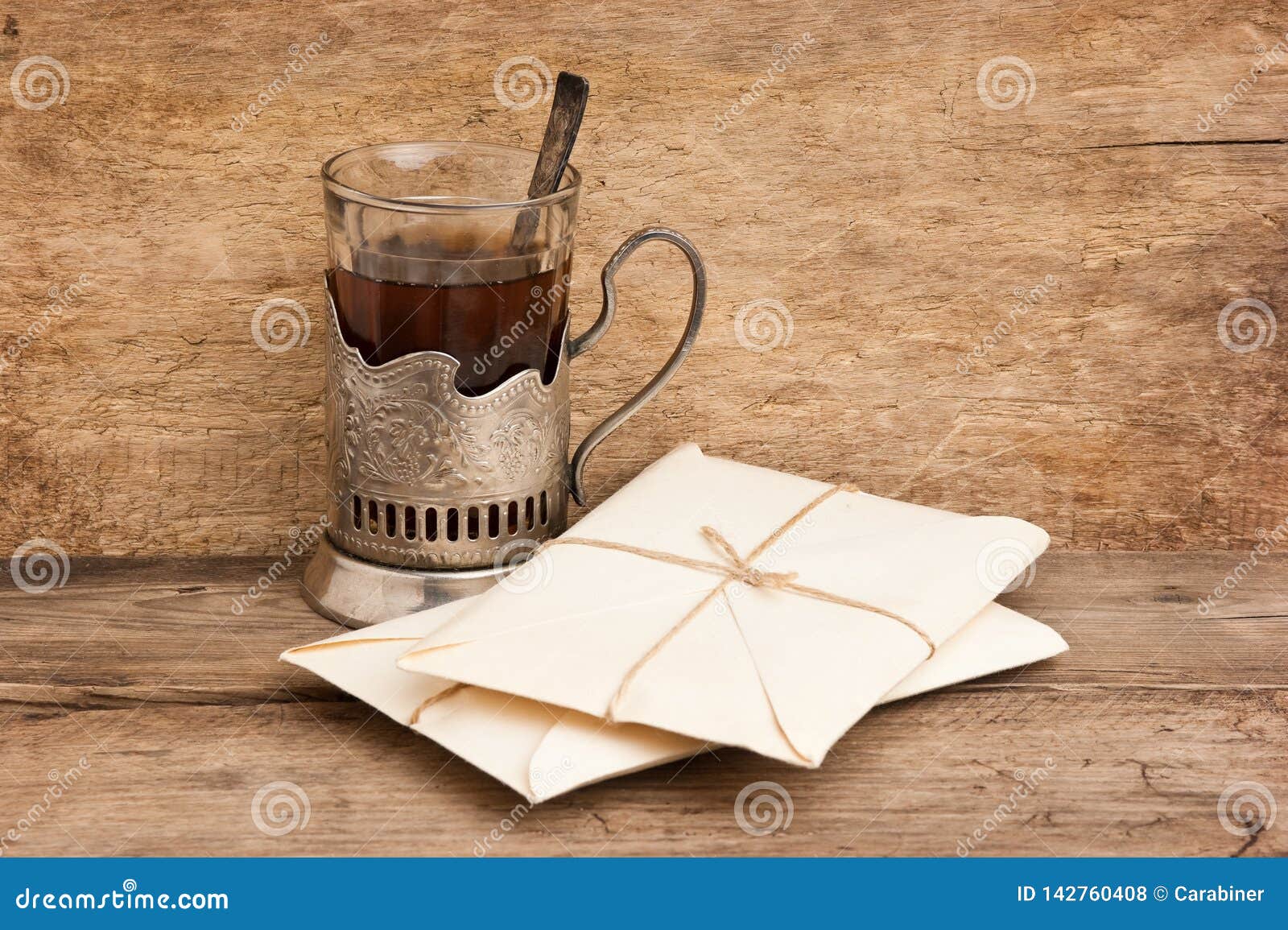 Glass of Tea with Pile Parcel Stock Photo - Image of group, stack ...