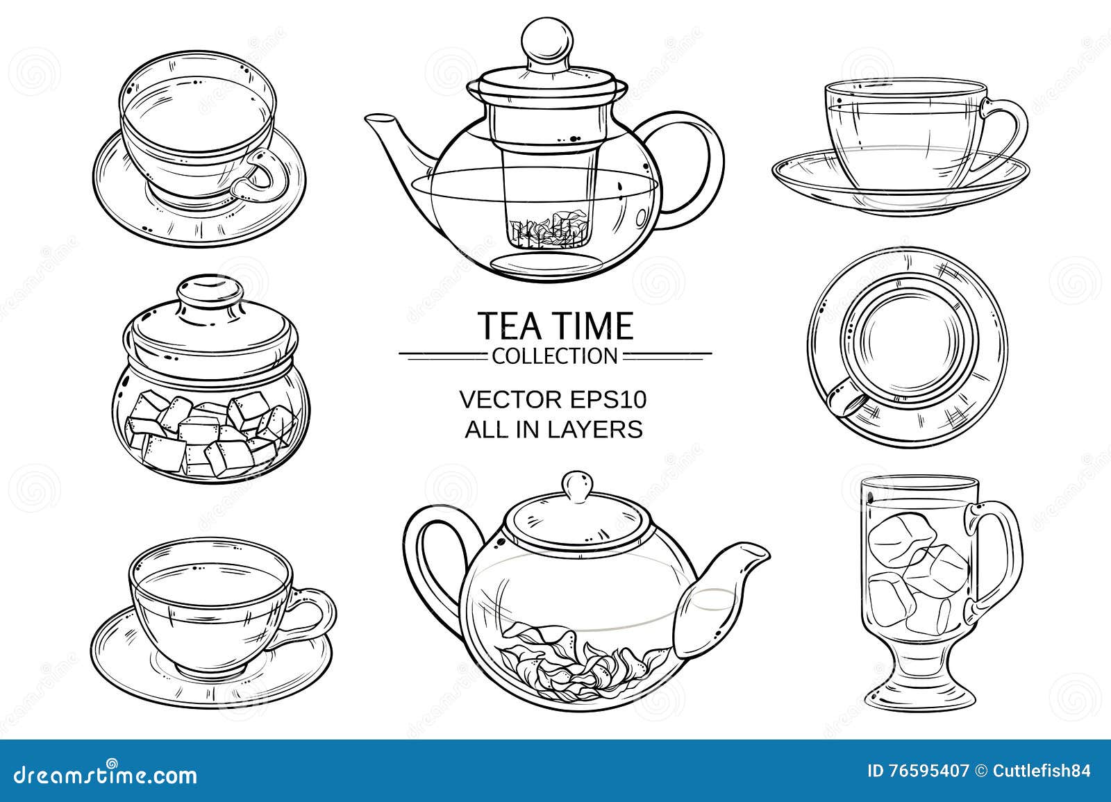 Glass Tea Set Sketch Stock Illustrations – 2,254 Glass Tea Set Sketch ...