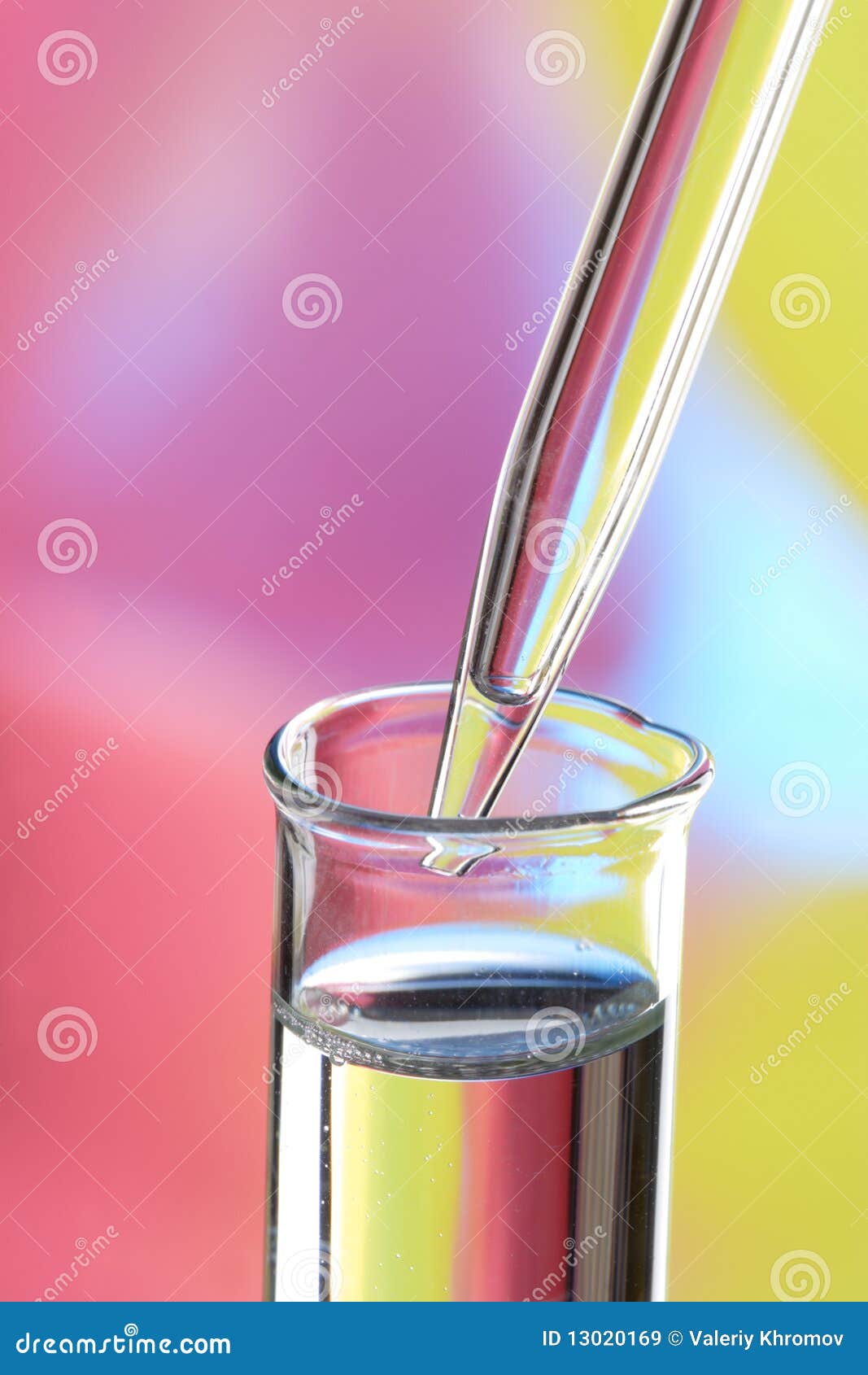 Glass Test Tube and Dropper Stock Image - Image of chemical, colours ...