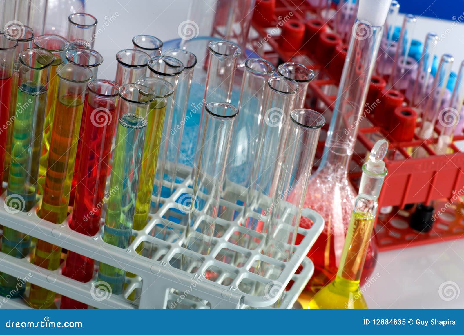 Glass test tubes stock image. Image of experiment, examine - 12884835