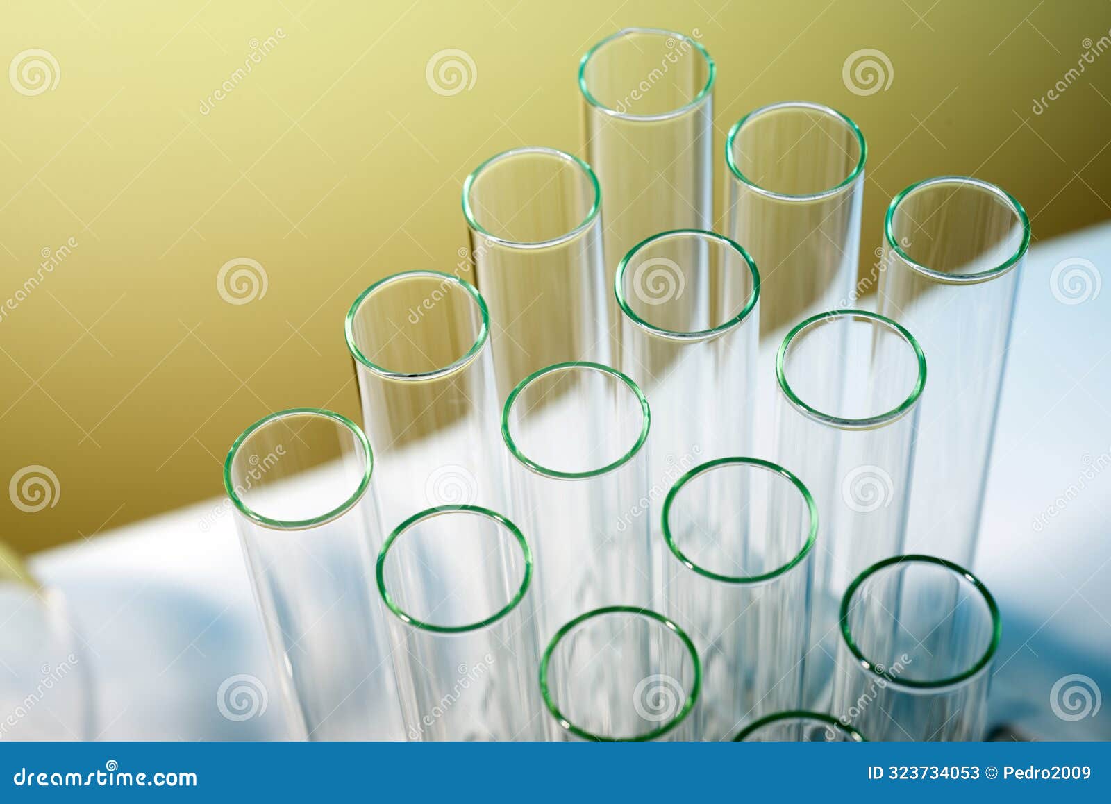 Glass Test Tubes in a Laboratory Countertop Stock Image - Image of ...