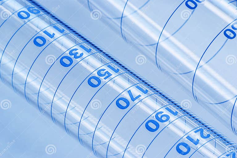 Glass Test Tubes with Markings Stock Image - Image of research ...