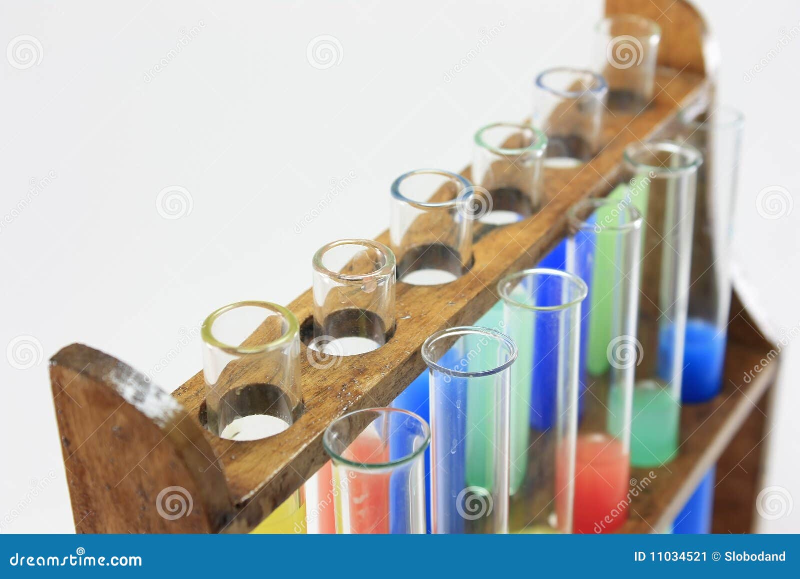 Glass test tubes on a rack stock image. Image of industry - 11034521