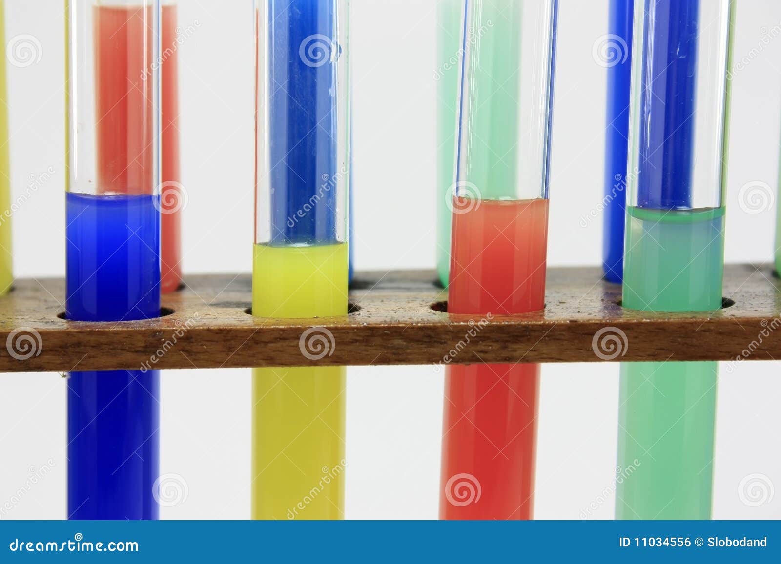 Glass test tubes on a rack stock photo. Image of medicine - 11034556