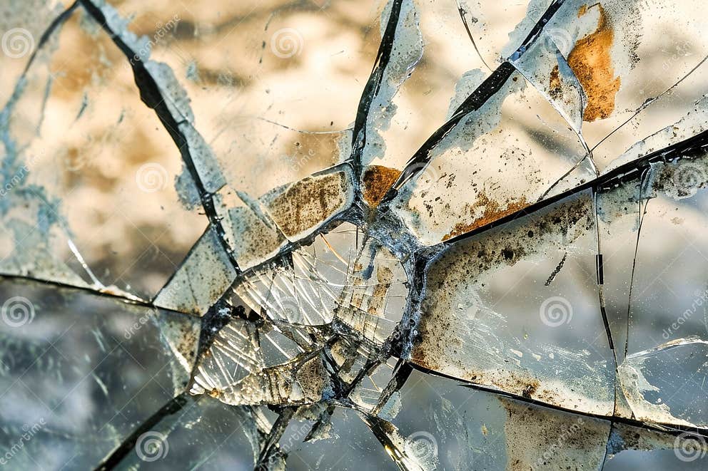 Glass Texture with Cracks and Smudges Stock Illustration - Illustration ...