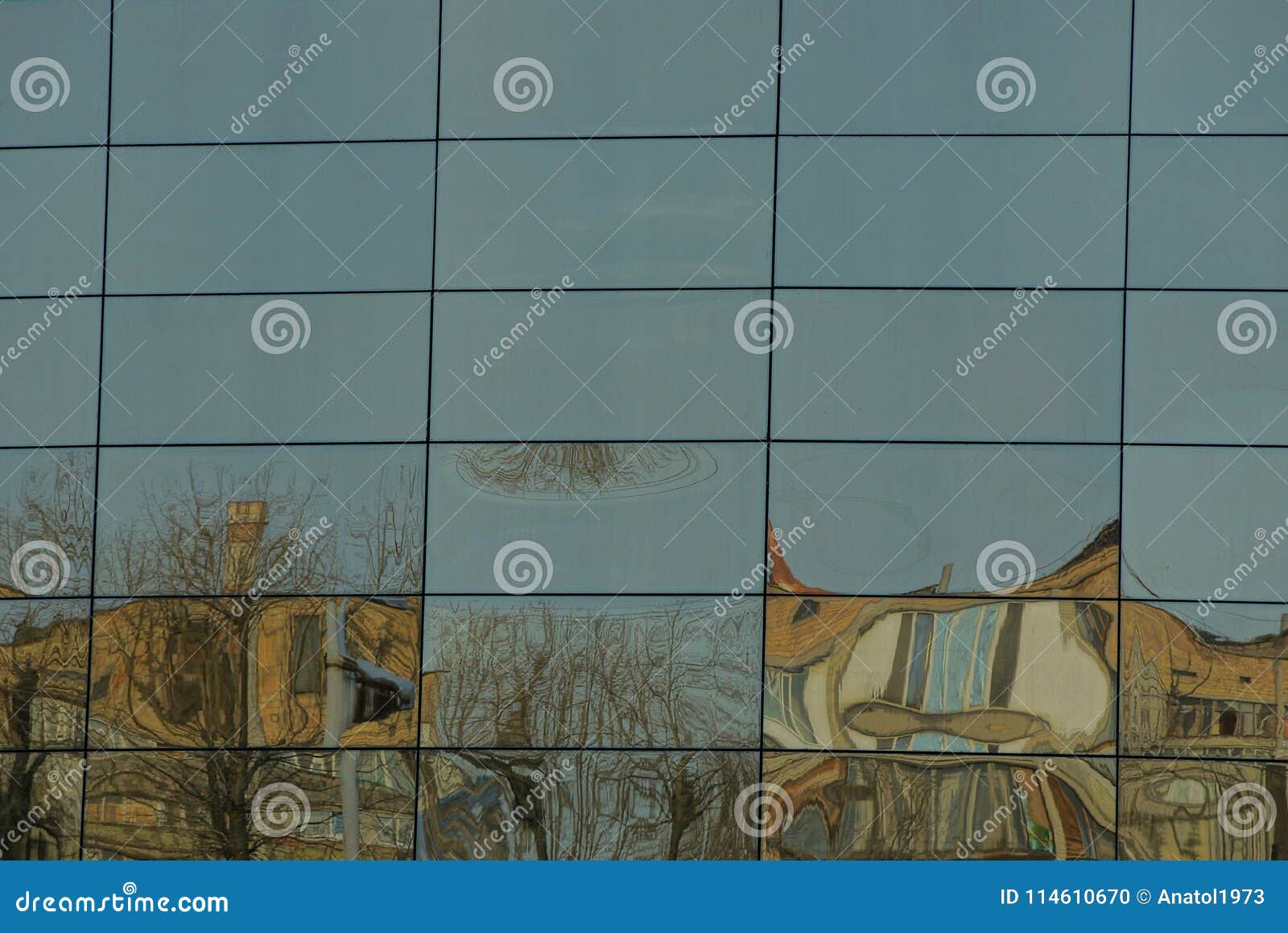 Glass Texture of Large Windows with Reflection Stock Photo - Image of ...