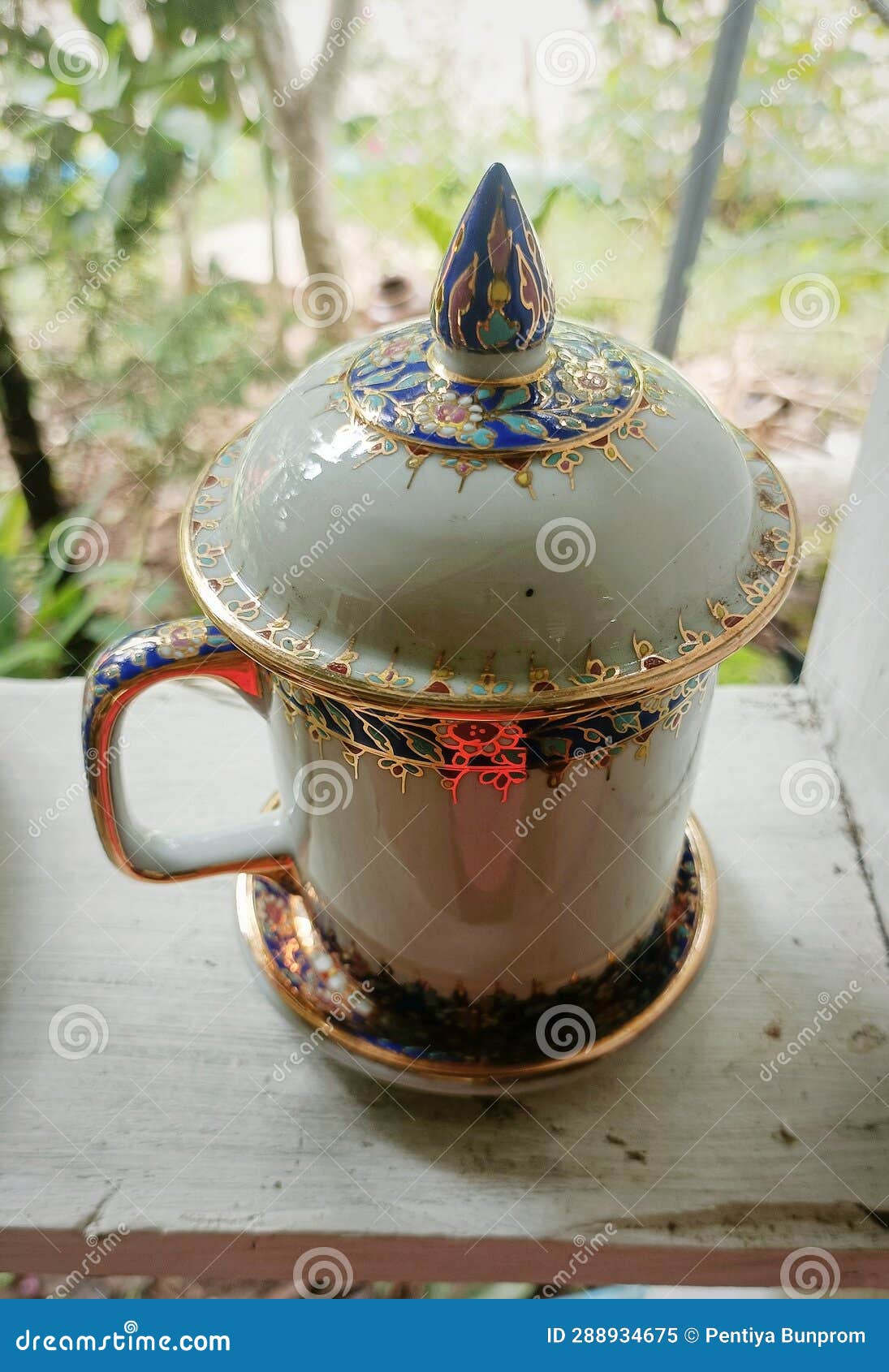 Glass, Thai Pattern Glass, Beautiful Glass Stock Image - Image of ...