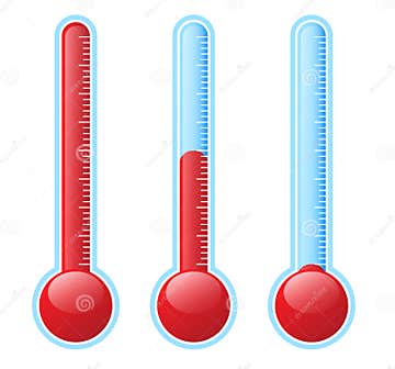 Glass Thermometer Set of Three, Vector Illustration Stock Vector ...
