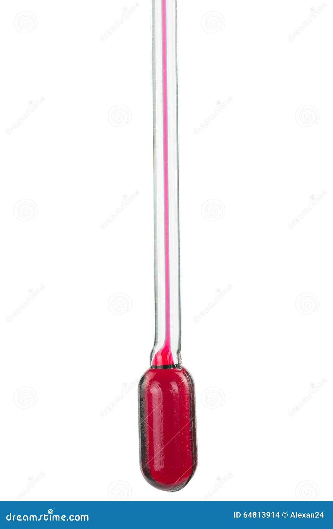 The Glass Thermometer On A White Background Royalty-Free Stock ...