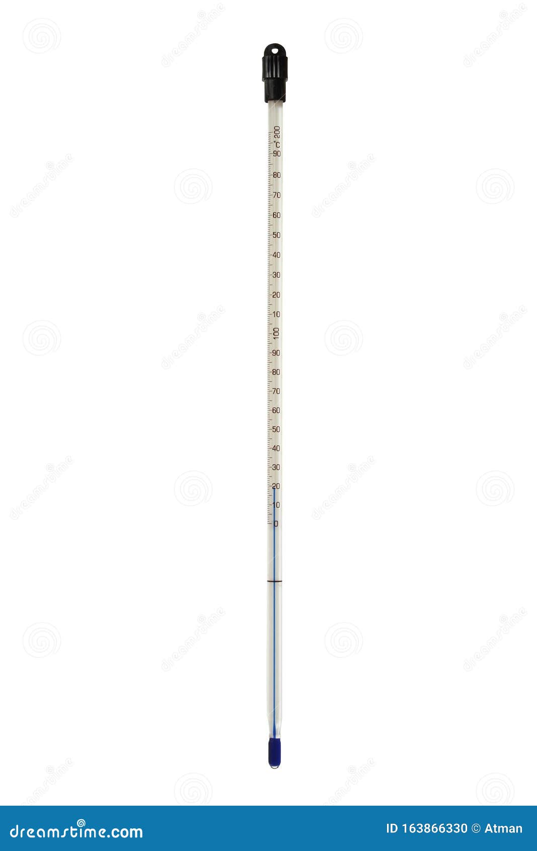 The Glass Thermometer On A White Background Royalty-Free Stock ...