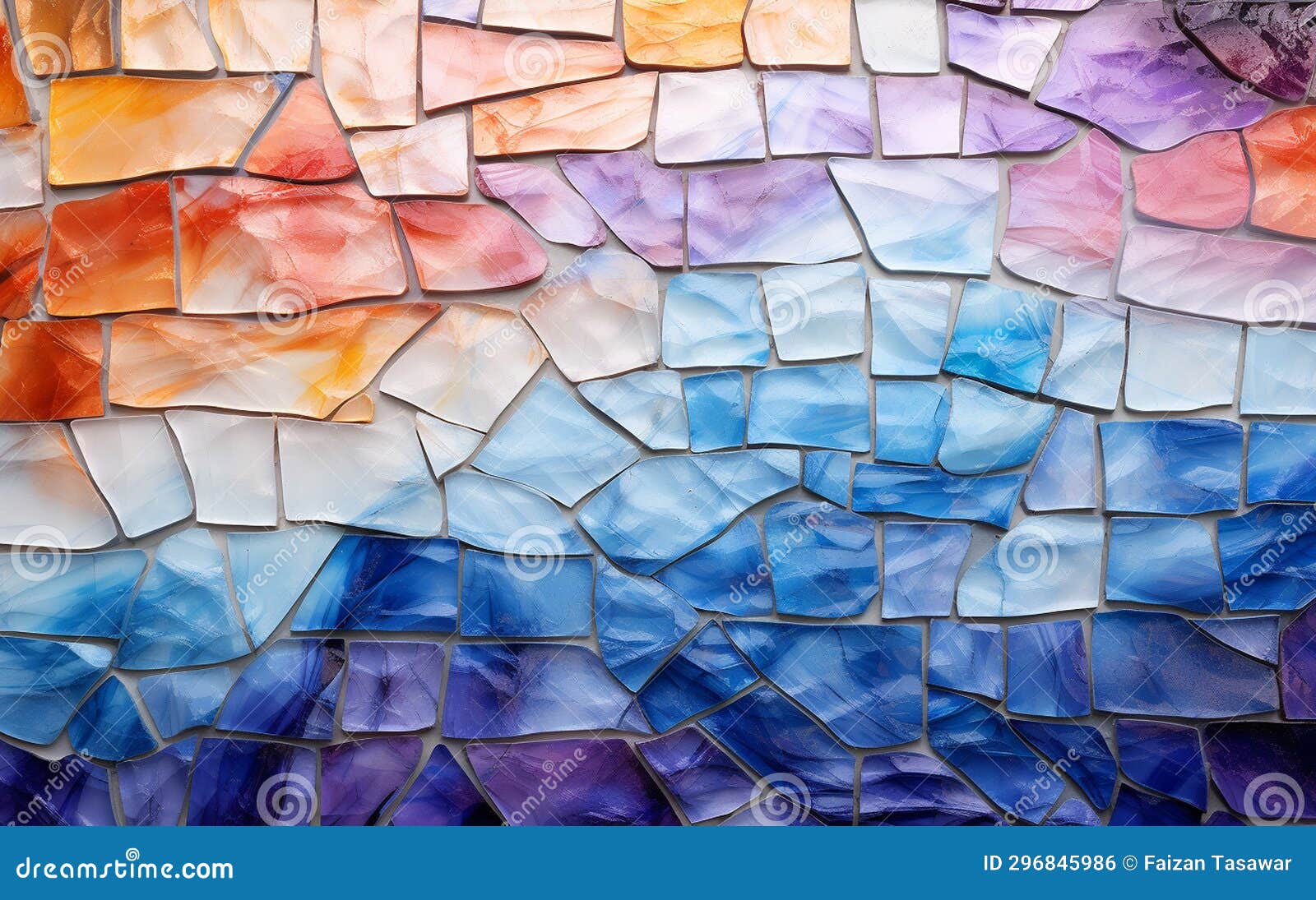 Glass Tile Mosaics on the White Background -Generative Ai Stock Photo ...